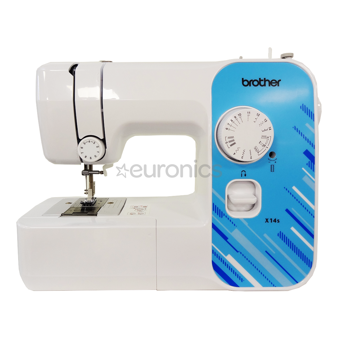 Brother, white/blue - Sewing machine, X14S | Euronics